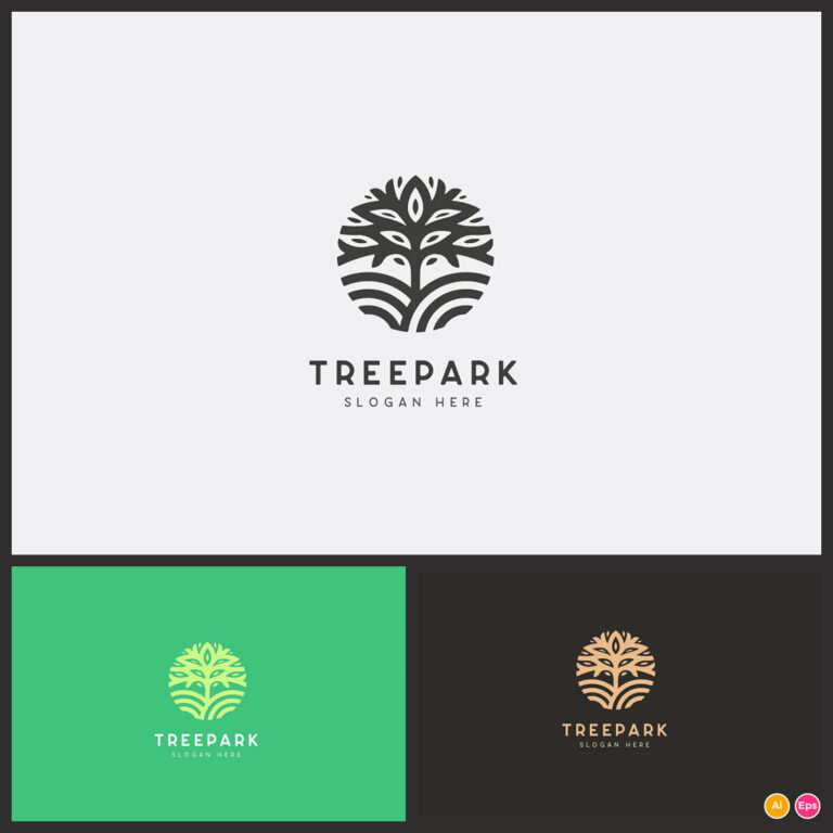 Tree Park Nature Logo Template – MasterBundles