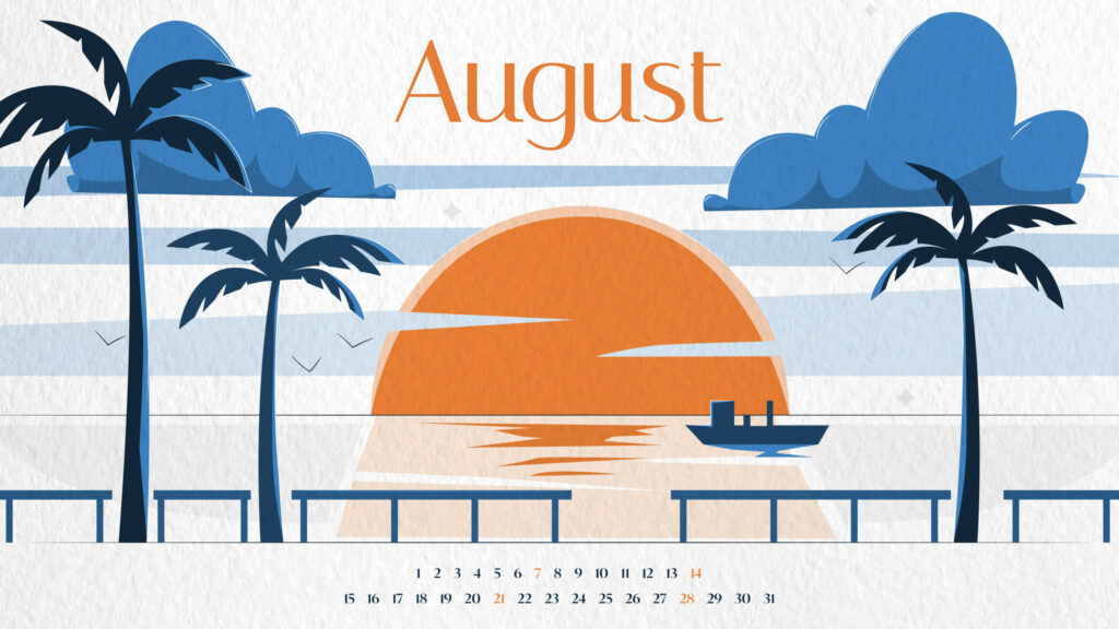Free August Calendar Printable – MasterBundles