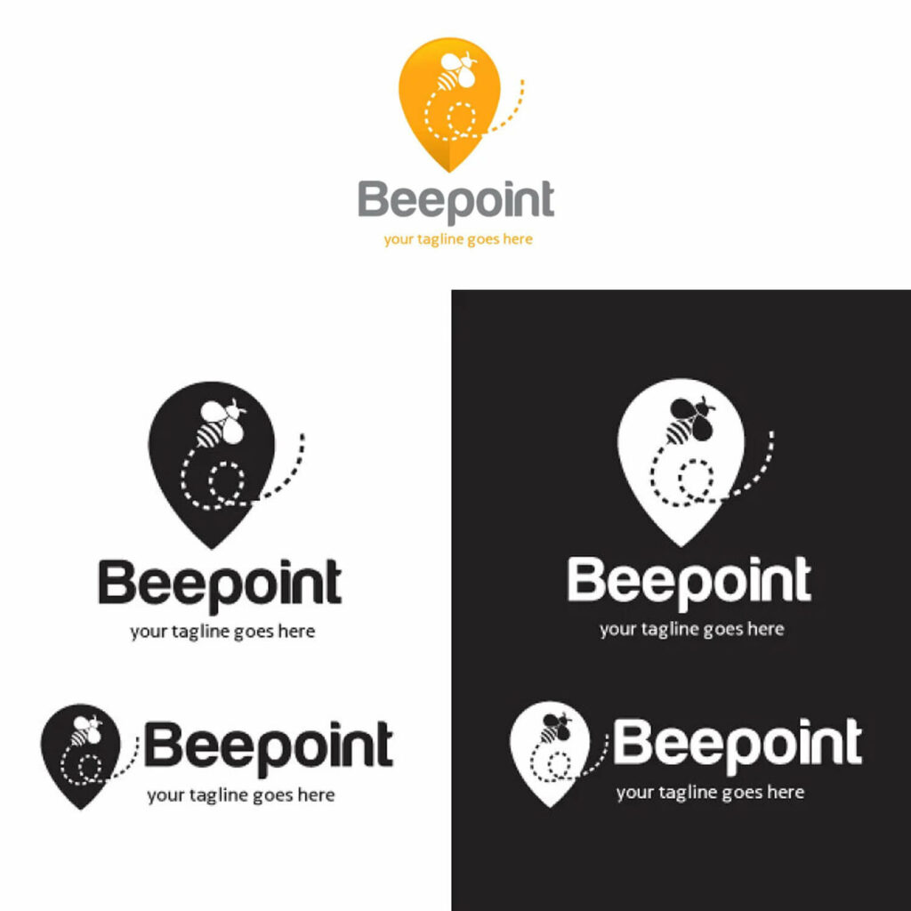Bee Point Logo Template – MasterBundles
