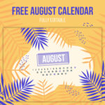 Free Editable August Printable Calendar – MasterBundles