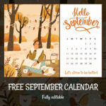 Free Printable Fall Vibe September Editable Calendar – MasterBundles