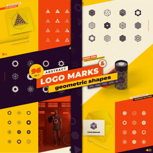 96 Logo Marks & Geometric Shapes – MasterBundles
