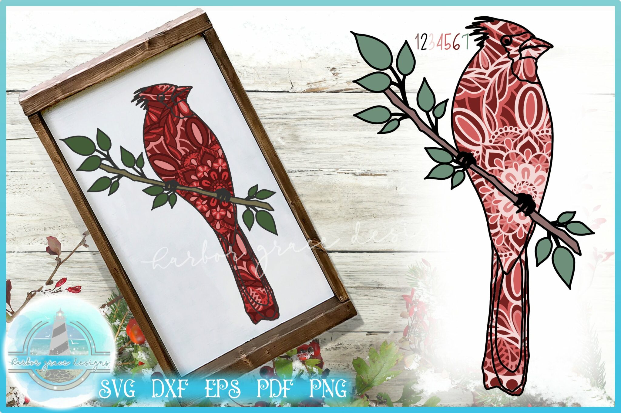 3D SVG Cardinal Mandala Layered Design SVG – MasterBundles