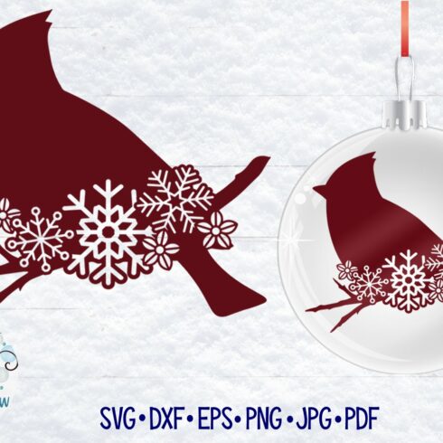 Winter Cardinal Mandala SVG Bird With Snowflakes Cut File | Master Bundles