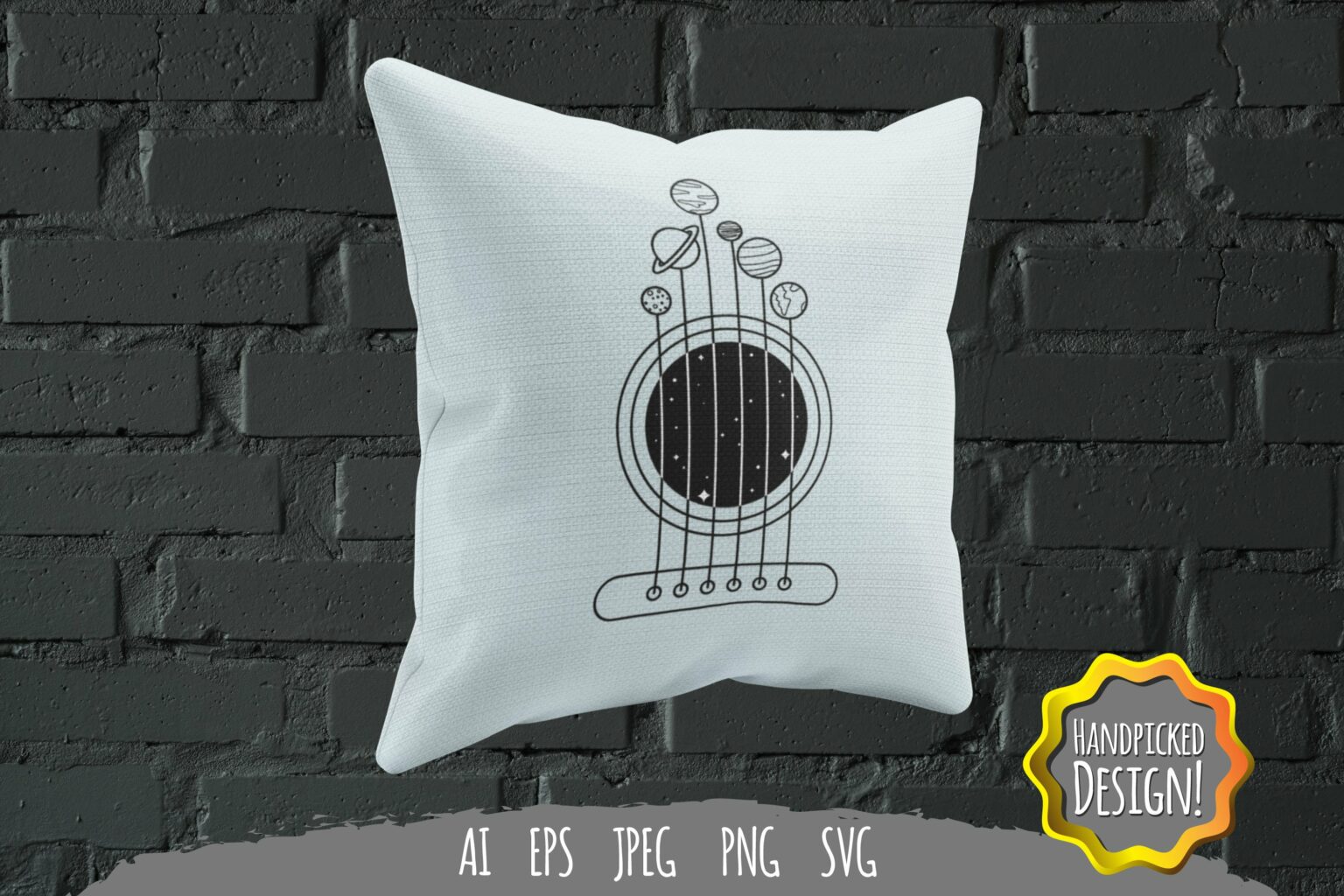 Monogram Guitar Universe SVG – MasterBundles