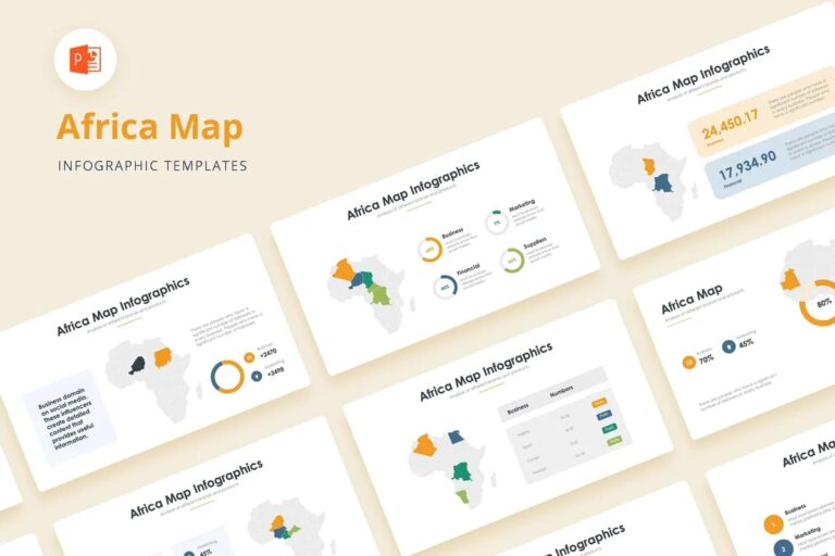 Africa Map Infographics PowerPoint – MasterBundles