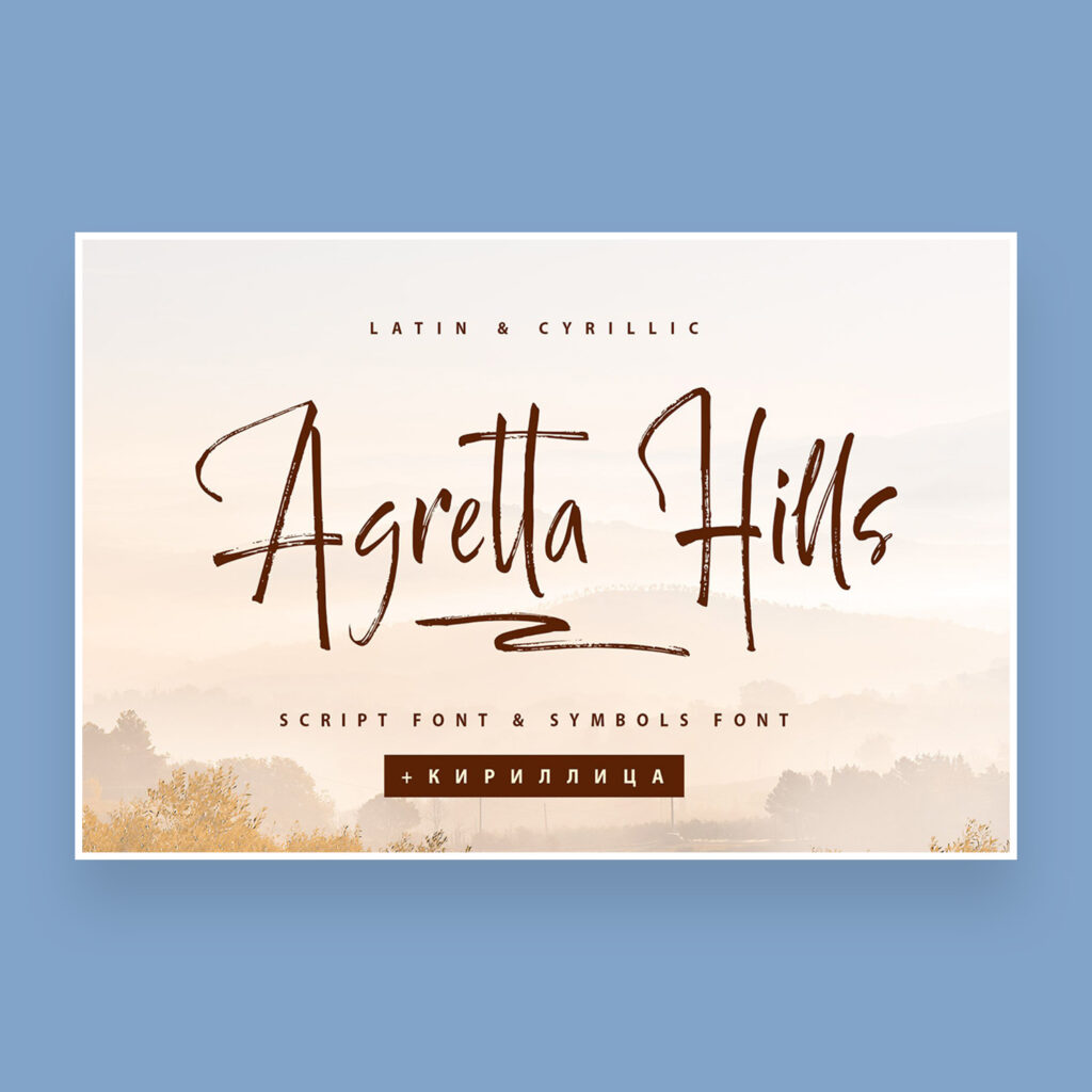 Agretta Hills Cyrillic Textured Font – MasterBundles