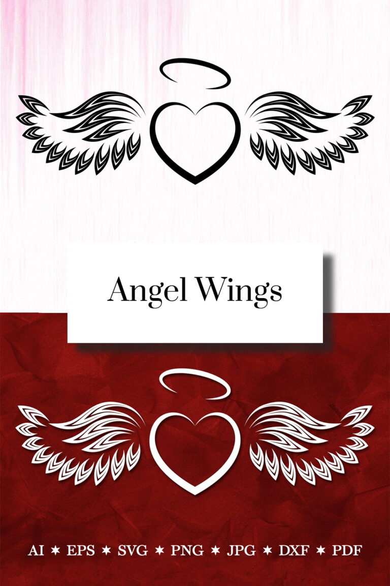 Heart With Angel Wings SVG – MasterBundles