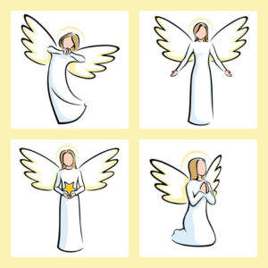 Angels - Vector Cartoon Clipart Illustration – MasterBundles