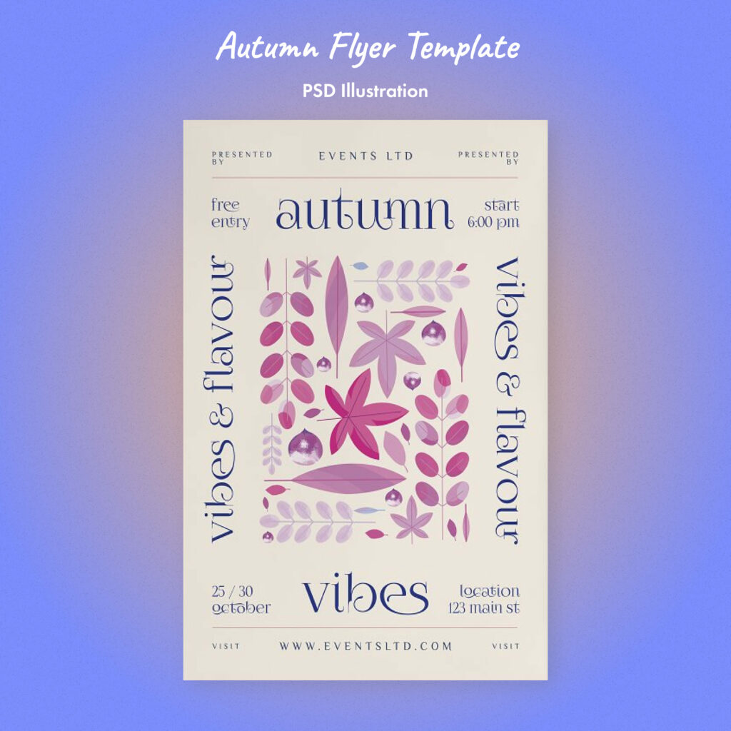 Autumn Illustrated Flyer Template – MasterBundles
