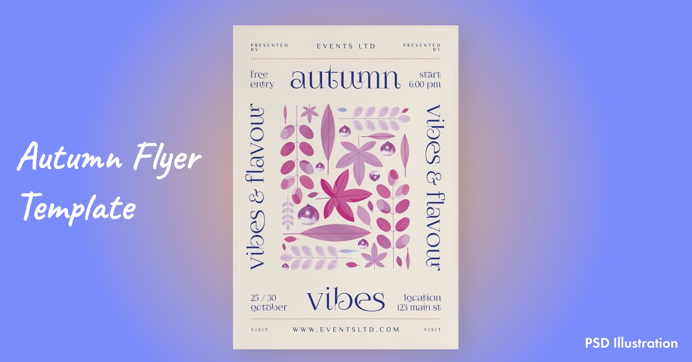 Autumn Illustrated Flyer Template – MasterBundles