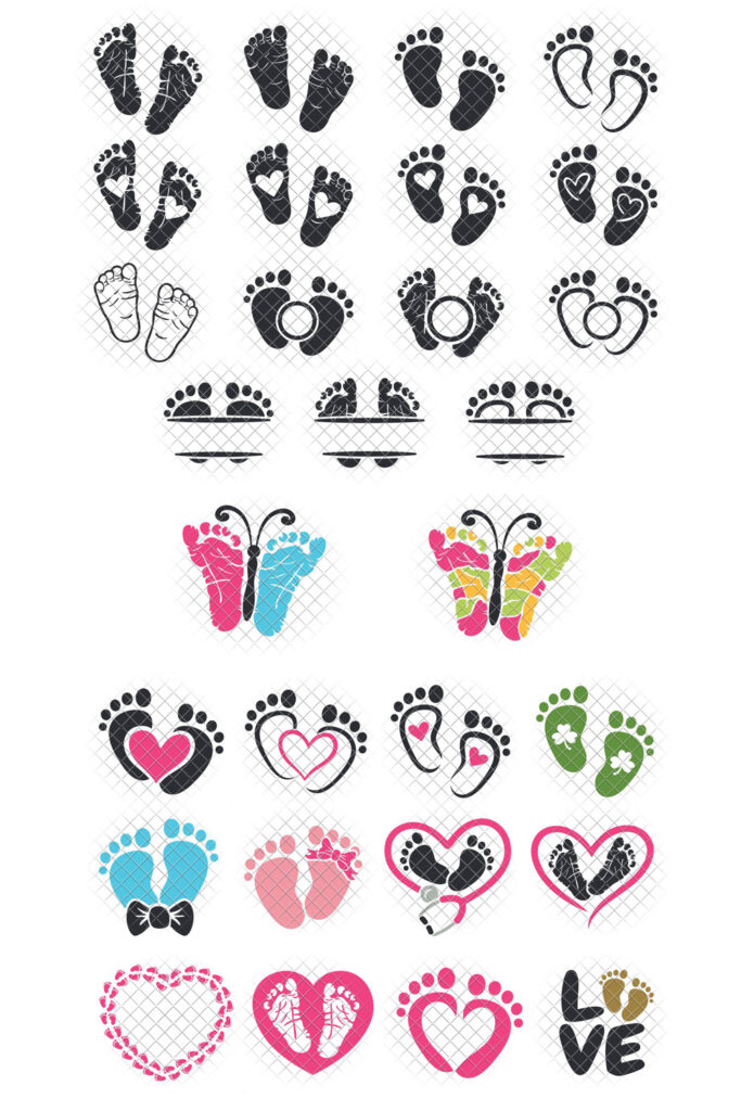Baby Feet SVG & Sublimation Bundle With PNG, DXF, EPS – MasterBundles