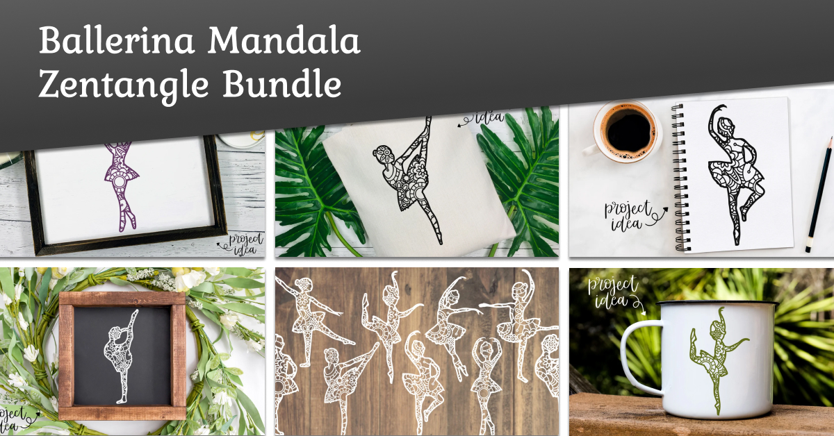 Ballerina Mandala Zentangle Kit - Set Of 9 SVGx – MasterBundles