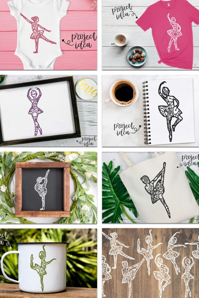 Ballerina Mandala Zentangle Kit - Set Of 9 SVGx – MasterBundles