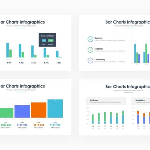 Bar Charts Infographics - PowerPoint | MasterBundles