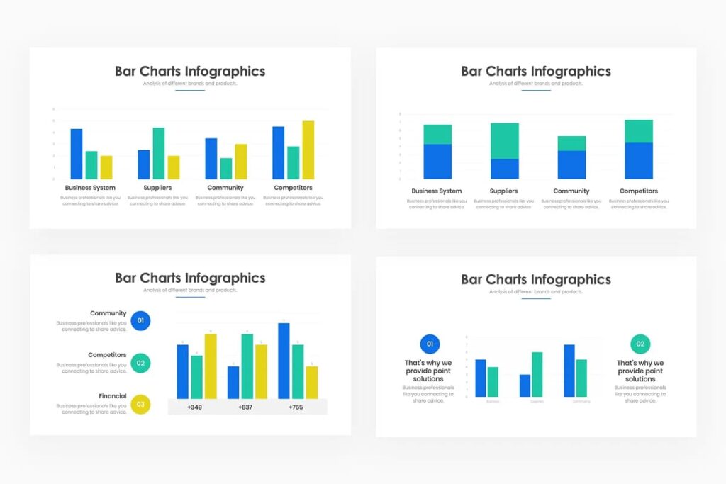 Bar Charts Infographics PowerPoint Template – MasterBundles