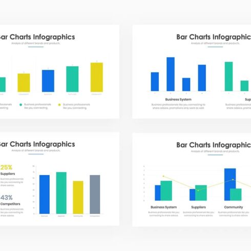 Bar Charts Infographics PowerPoint Template | Master Bundles