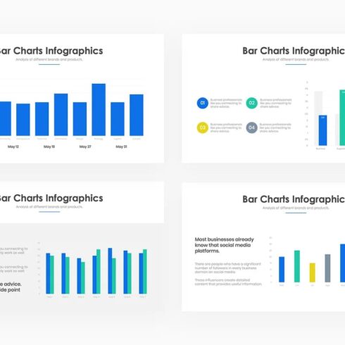 Bar Charts Infographics PowerPoint Template | Master Bundles