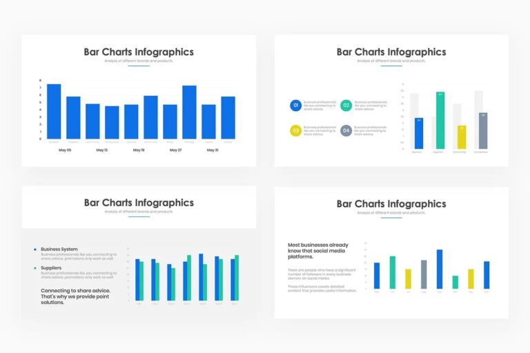 Bar Charts Infographics PowerPoint Template – MasterBundles