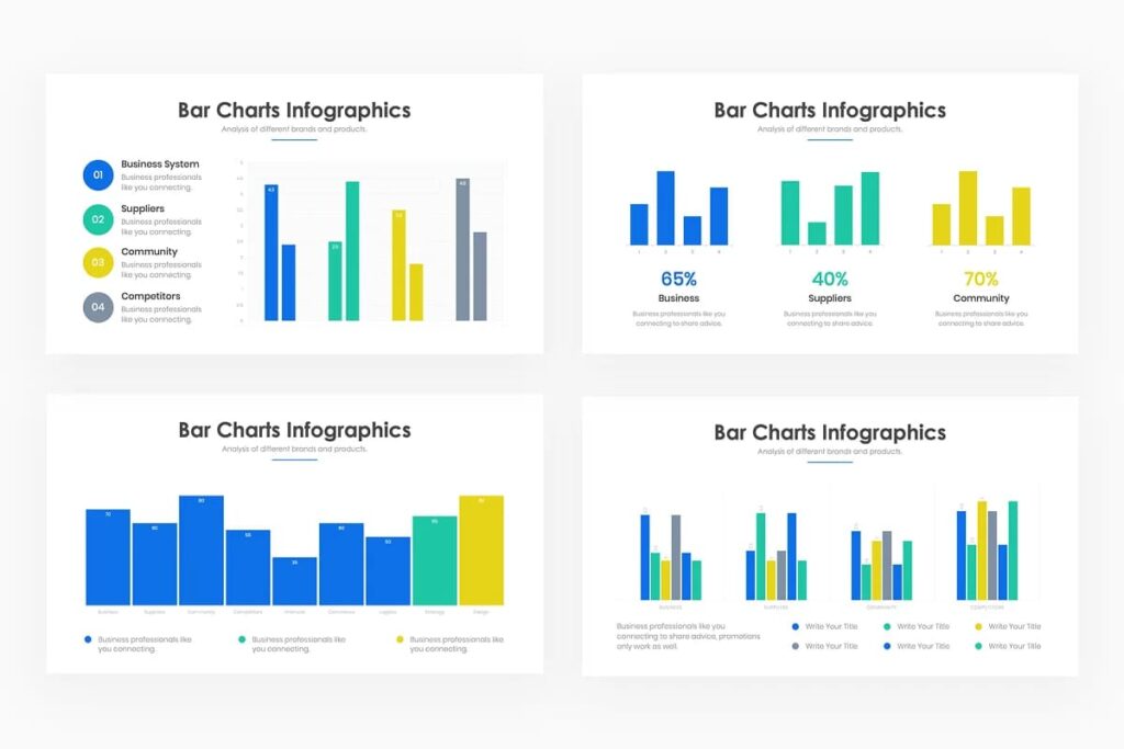 Bar Charts Infographics PowerPoint Template – MasterBundles