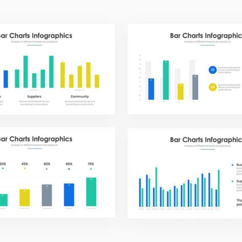 Bar Charts Infographics PowerPoint Template | Master Bundles
