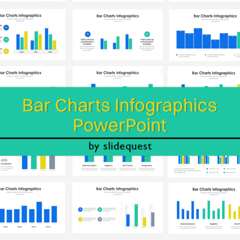 Bar Charts Infographics PowerPoint Template | Master Bundles