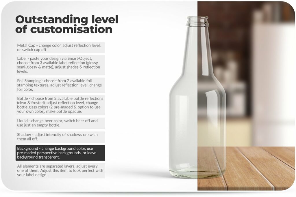 Beer Bottle Mockup PSD – MasterBundles