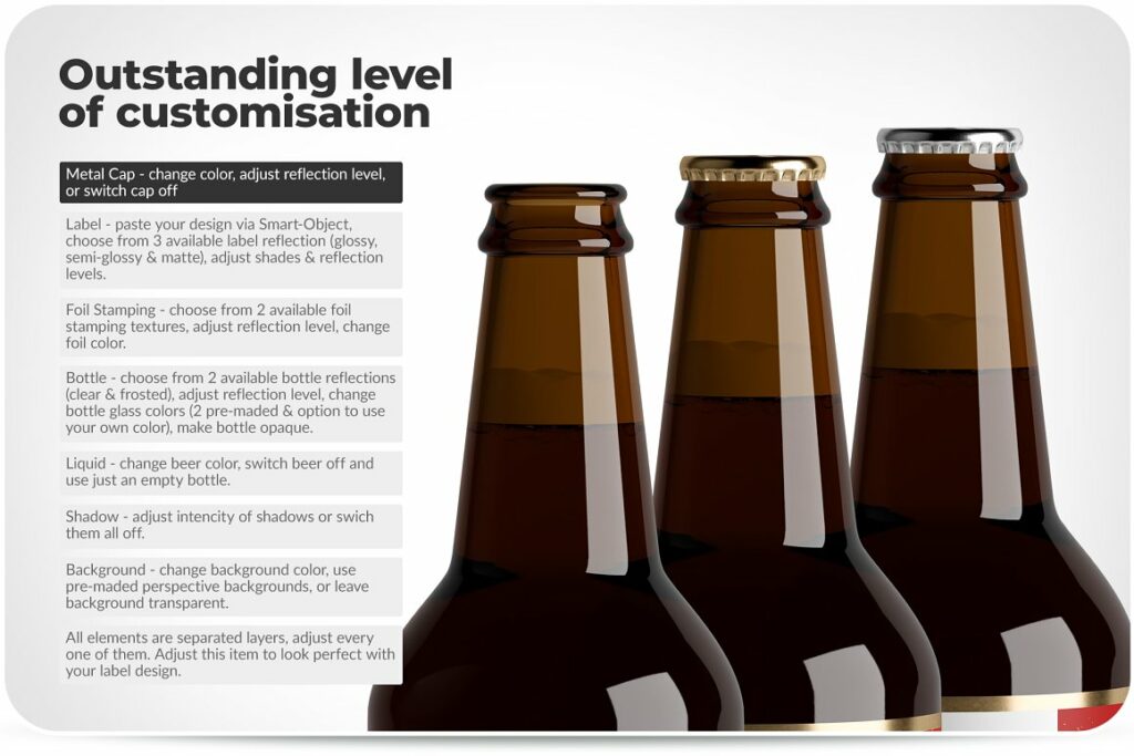 Beer Bottle Mockup PSD – MasterBundles