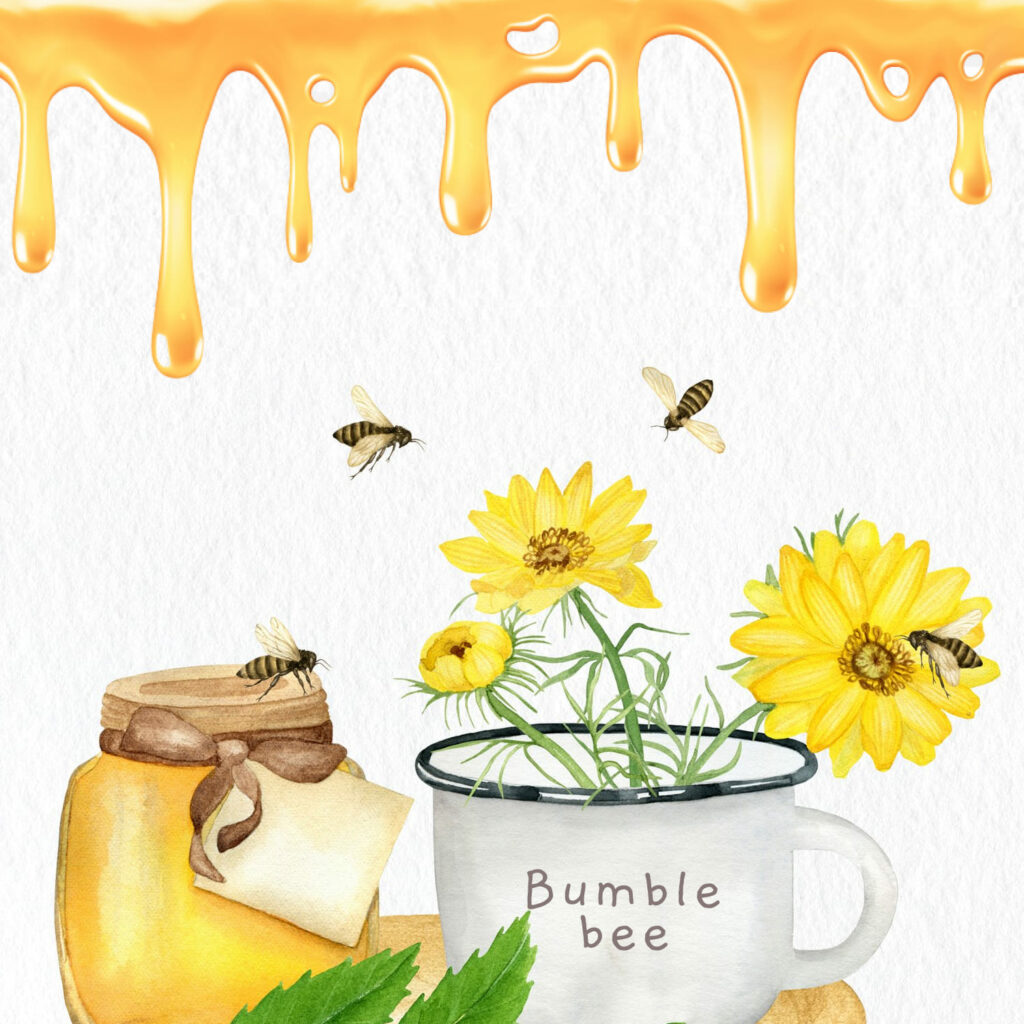 Bumble Bee Clipart PNG Insect Honey – MasterBundles