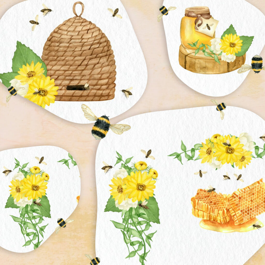 Bumble Bee Clipart PNG Insect Honey – MasterBundles