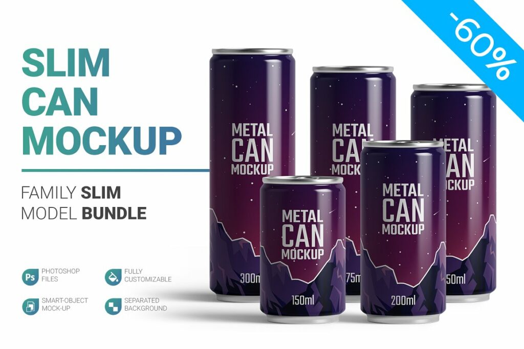 Slim Can Mockup – MasterBundles