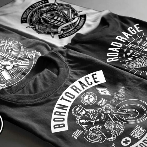 100 Vector Tshirt Designs ( B/W ) | Master Bundles