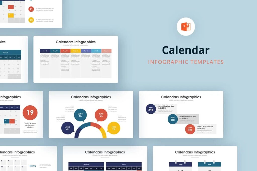 Calendar Infographics - PowerPoint – MasterBundles