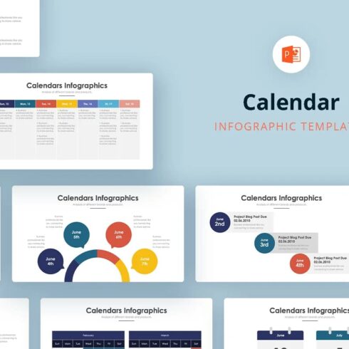 Calendar Infographics - PowerPoint | Master Bundles