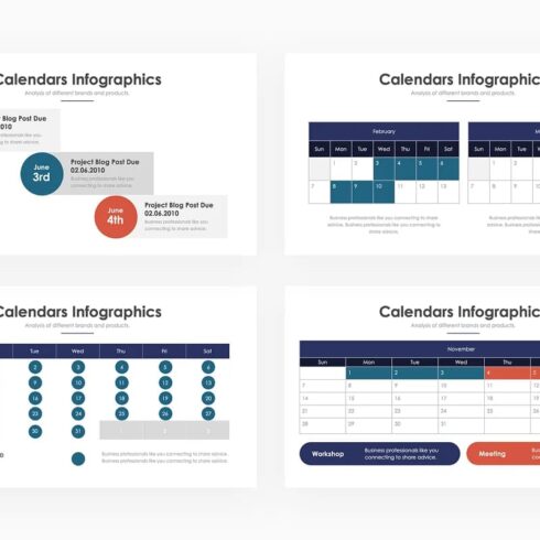 Calendar Infographics - PowerPoint | Master Bundles