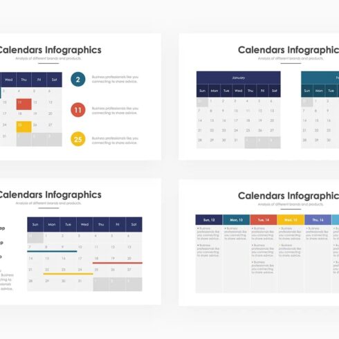 Calendar Infographics - PowerPoint | Master Bundles