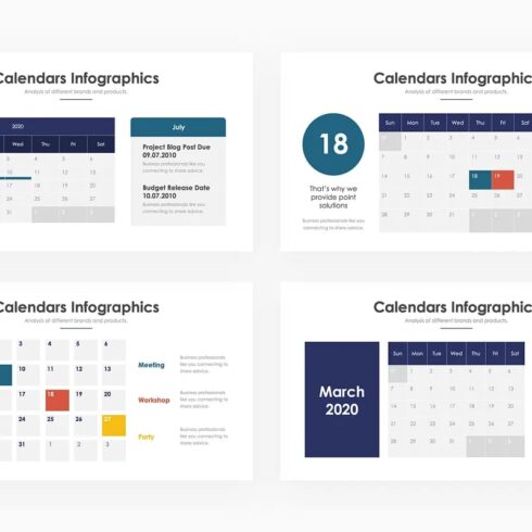 Calendar Infographics - PowerPoint | Master Bundles