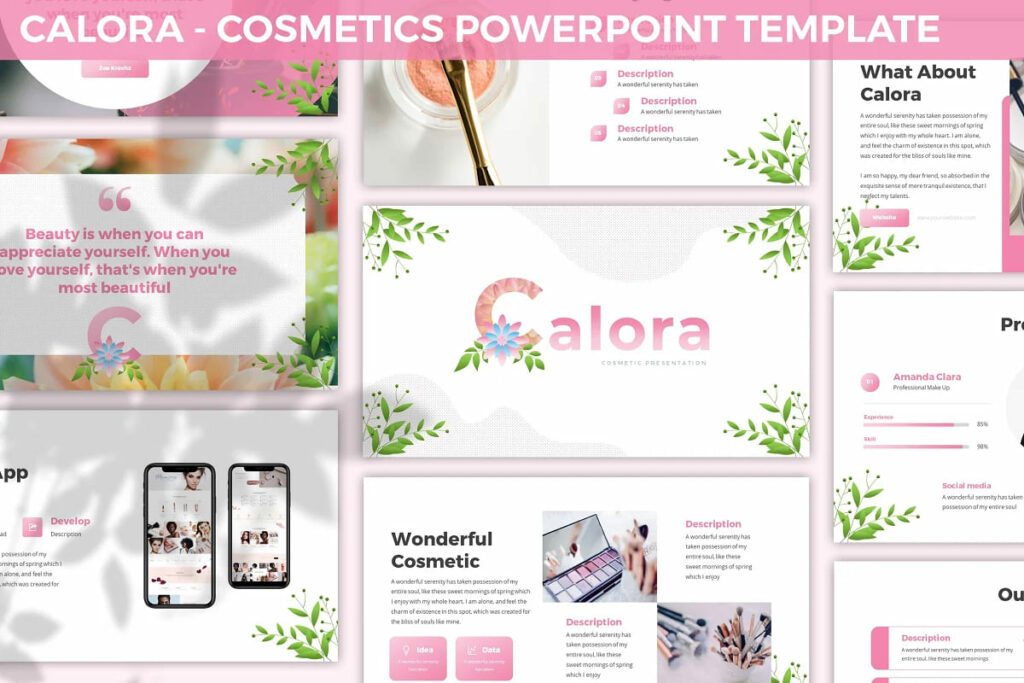 Calora - Cosmetics PowerPoint Templates – MasterBundles