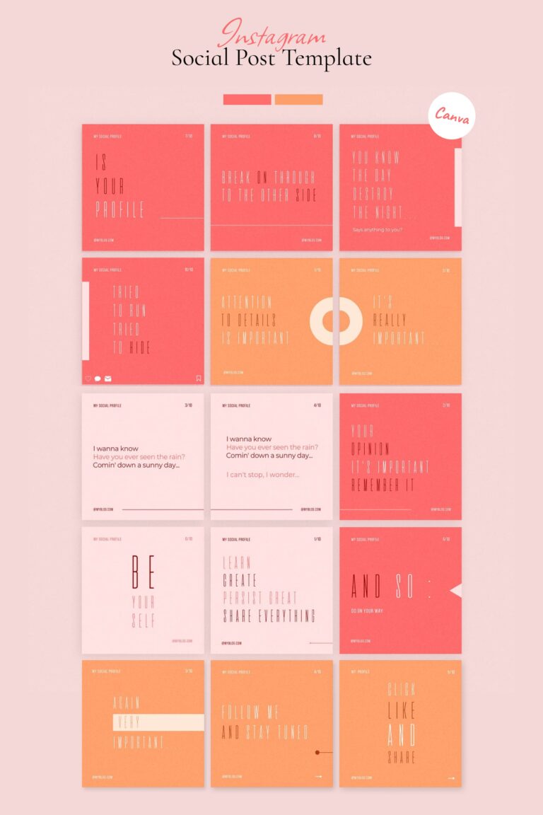 Canva Instagram Social Post Template – MasterBundles