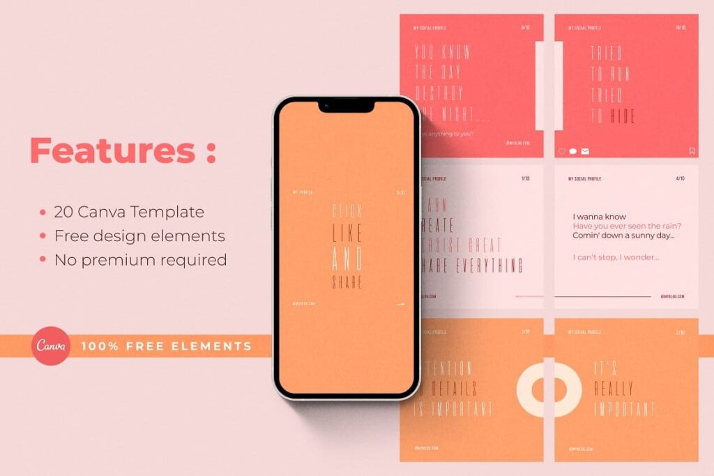 Canva Instagram Social Post Template – MasterBundles