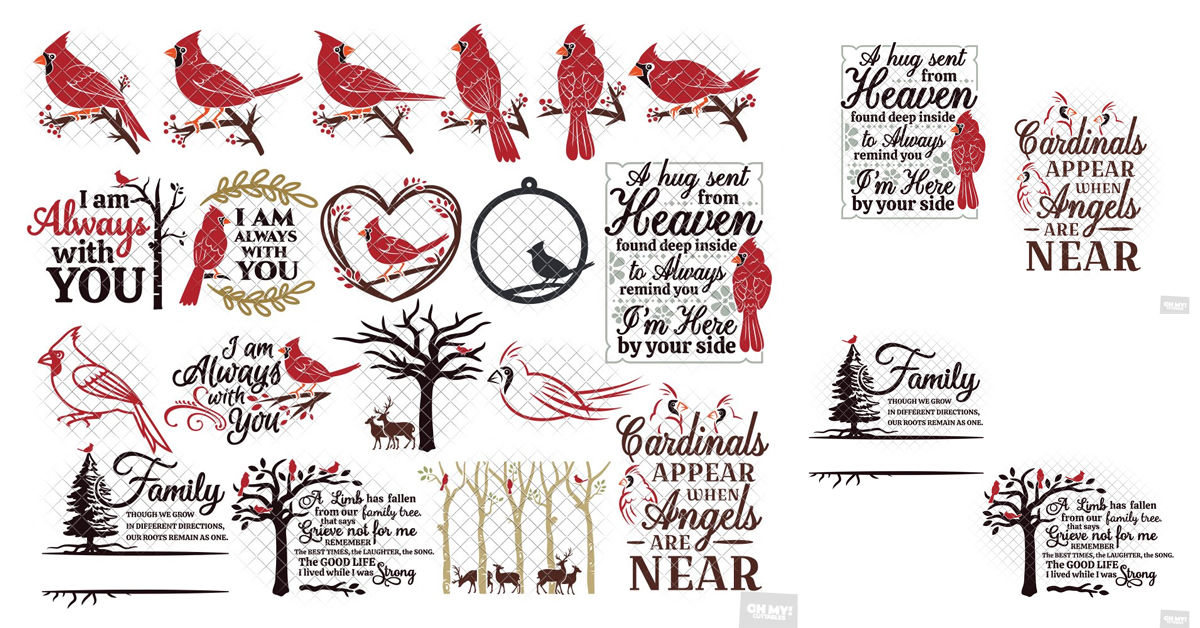 Cardinal SVG Bundle Illustration Quotes with PNG, DXF, EPS – MasterBundles