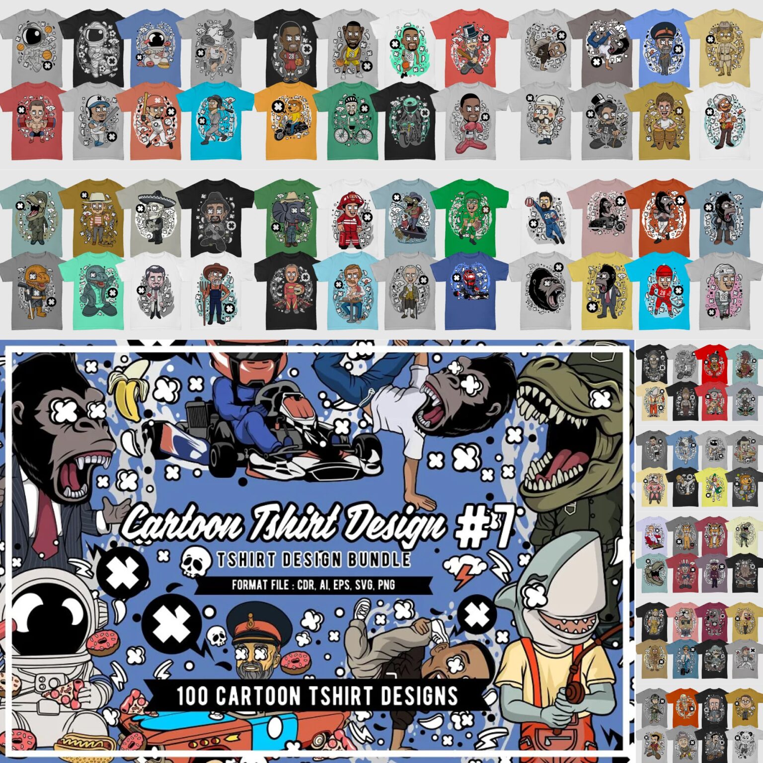 Cartoon Vector #7 Designs Bundle – MasterBundles