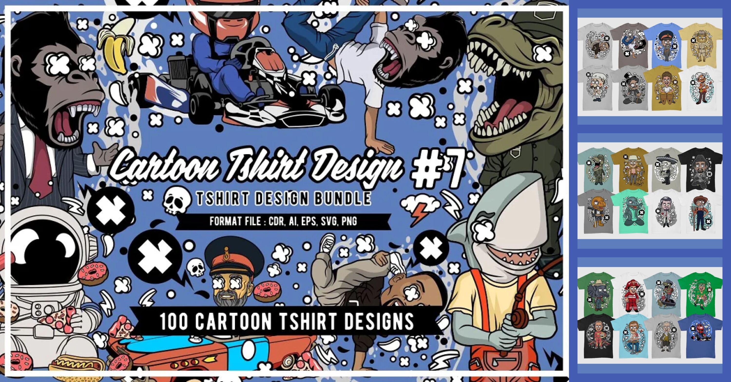 Cartoon Vector #7 Designs Bundle – MasterBundles