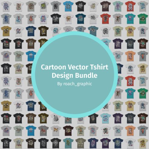 Cartoon Vector Tshirt Design Bundle | MasterBundles