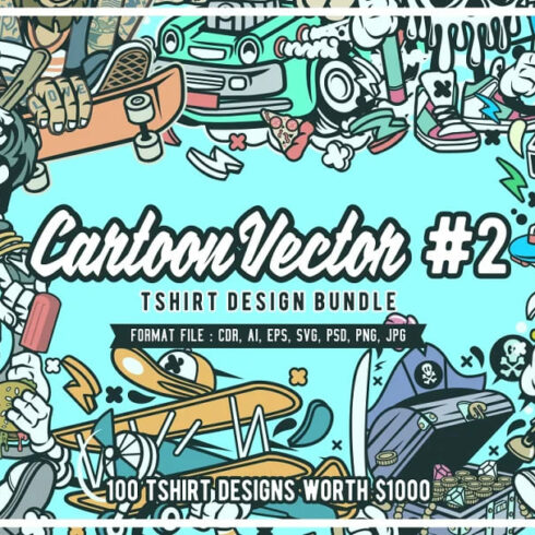 Cartoon Vector Tshirt Design Bundle | MasterBundles