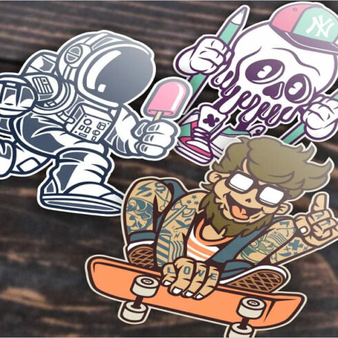 Cartoon Vector Tshirt Design Bundle | MasterBundles