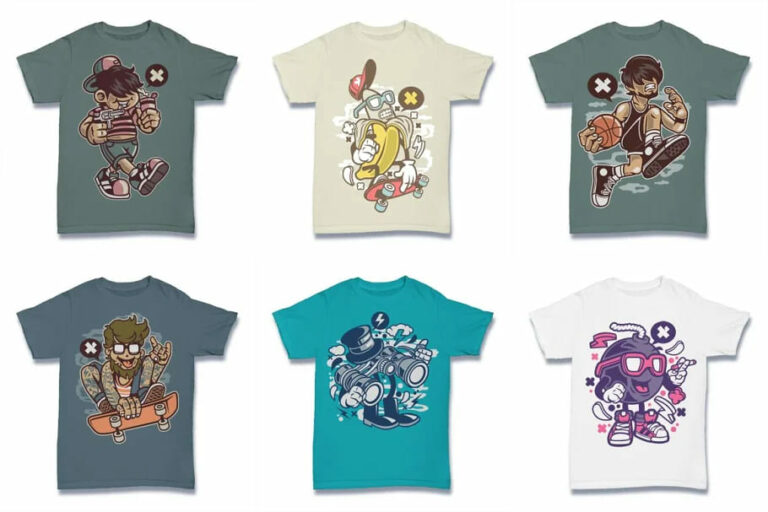 Cartoon Vector Tshirt Design Bundle – MasterBundles