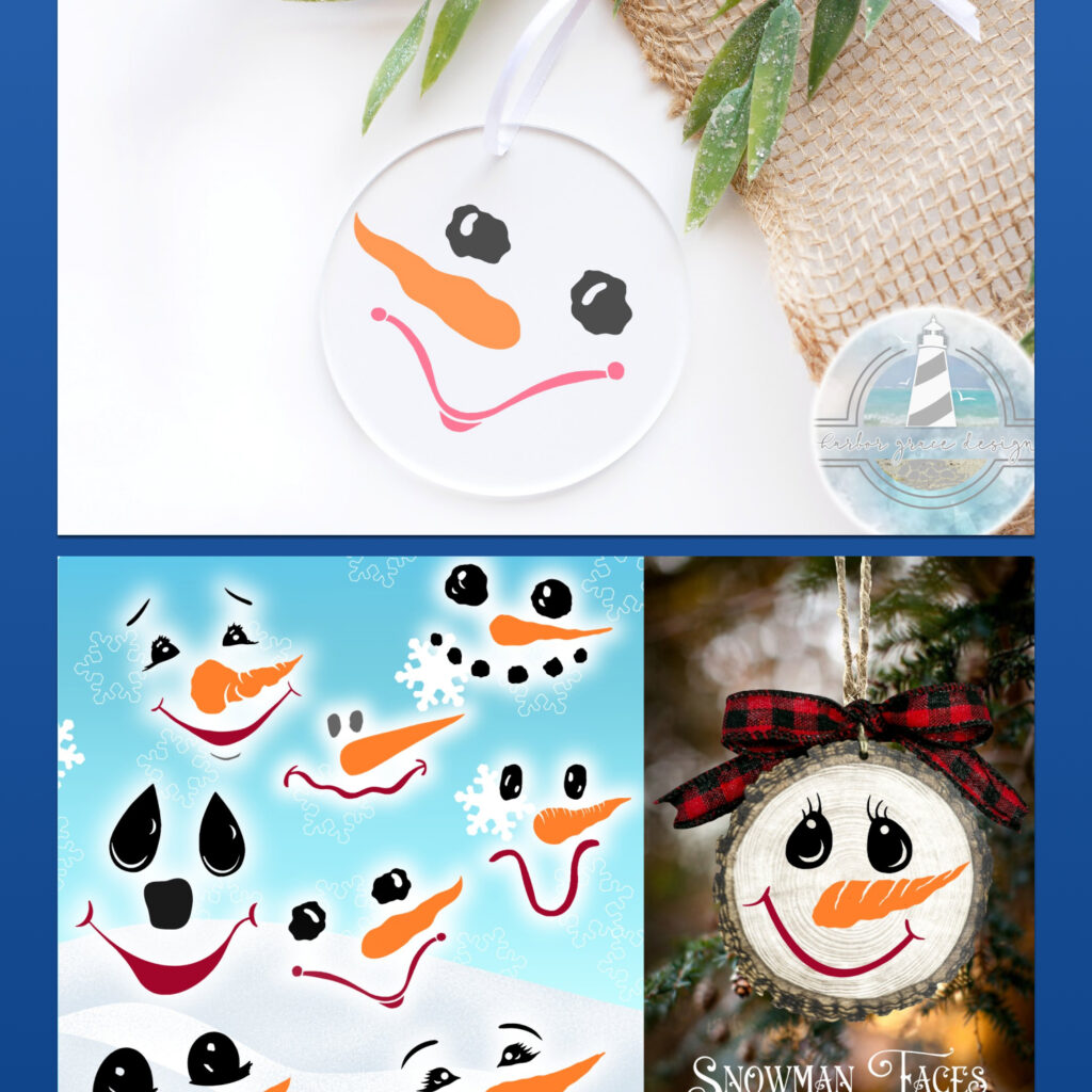 Christmas Ornament Snowman Faces SVG Bundle - Vol 2 – MasterBundles