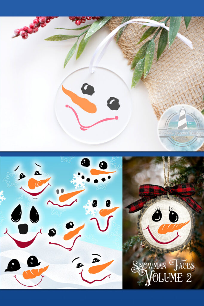 Christmas Ornament Snowman Faces SVG Bundle - Vol 2 – MasterBundles