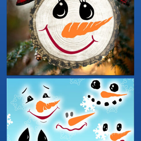 Christmas Ornament Snowman Faces SVG Bundle - Vol 2 | Master Bundles